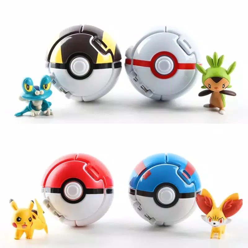 Pokeball pokemon pikachu figure bola pokemon | Shopee Indonesia