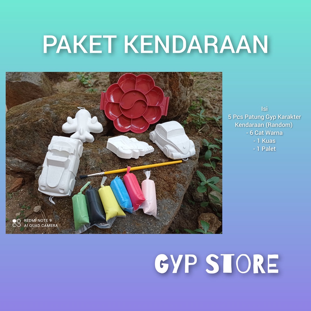 Jual Patung Gypsum Paket Kendaraan / Mainan Edukasi Anak Mainan Motorik ...