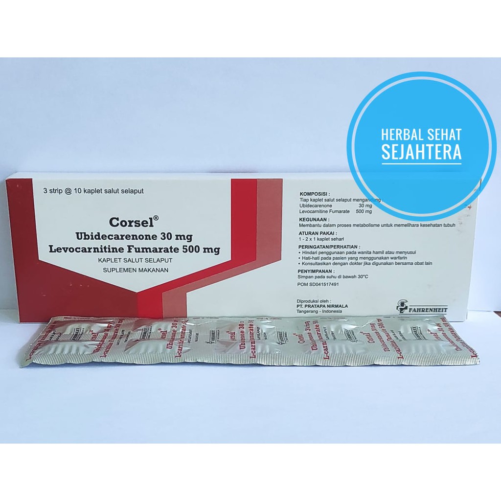 Jual CORSEL Isi 30 Tablet / Meningkatkan Metabolisme | Shopee Indonesia