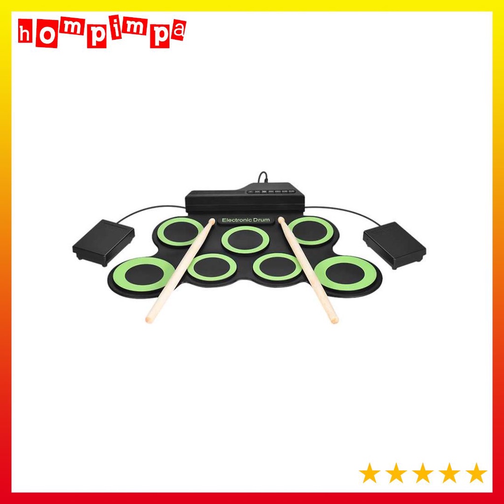 Jual alat musik drum Electronic Digital Drum Kit 7 Pads Roll Up G3002 ...