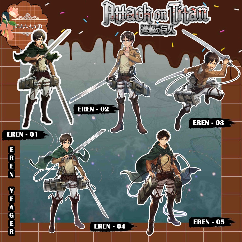 Jual Standee akrilik Attack on Titan / action figure Attack on titan ...