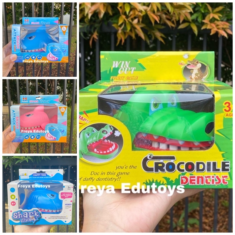Jual Mainan Buaya Gigit Hiu Shark Attack Crocodile Mainan Anak Mainan ...