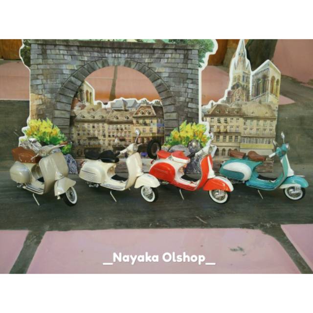 Jual Miniatur Vespa Custom warna, nopol dan Accesories Indonesia|Shopee ...
