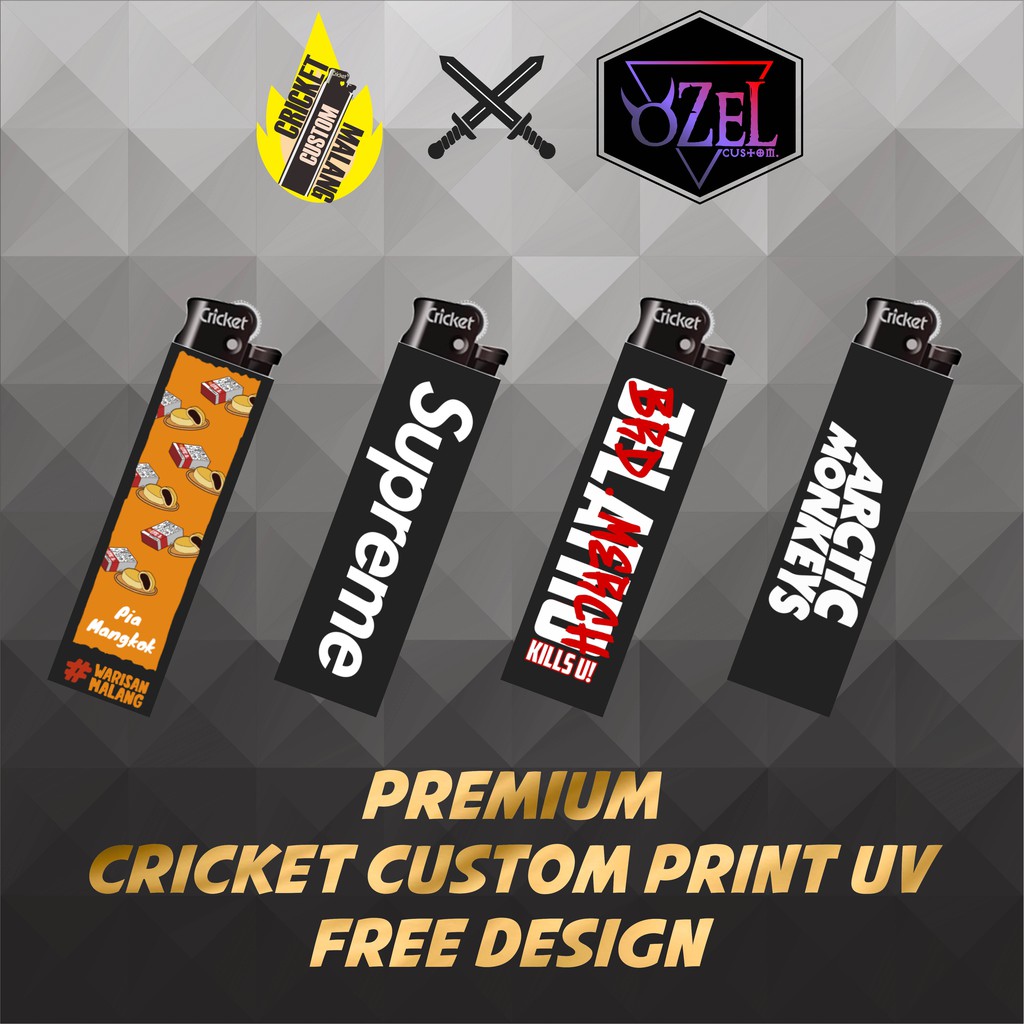 Jual KOREK CUSTOM CRICKET PRINT UV PREMIUM | KADO | HADIAH | UNIK | COD ...