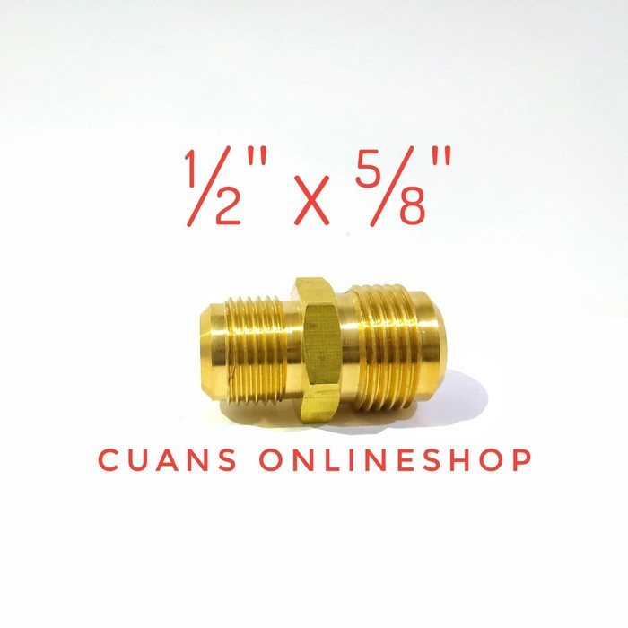Jual Double Nepel Reducer Reduser 1/2"x5/8" Atau 5/8"x1/2" Konversi ...