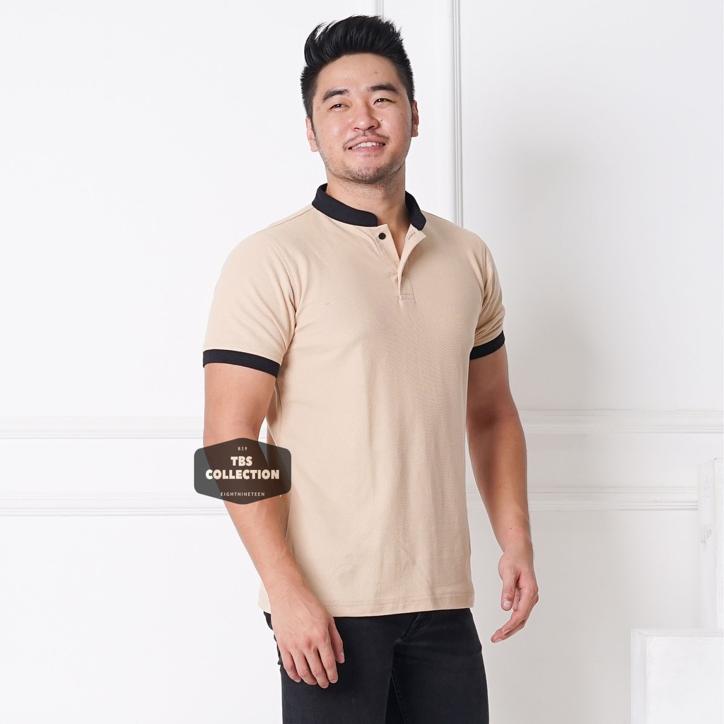 Jual Kaos Polo Shirt Kerah Shanghai Polos Coklat Susu Mocca Polo Shirt ...