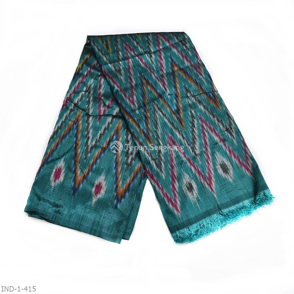 Jual Kain Tenun Ikat Sutra Bugis Makassar Toska Tua - Tenun Sengkang ...