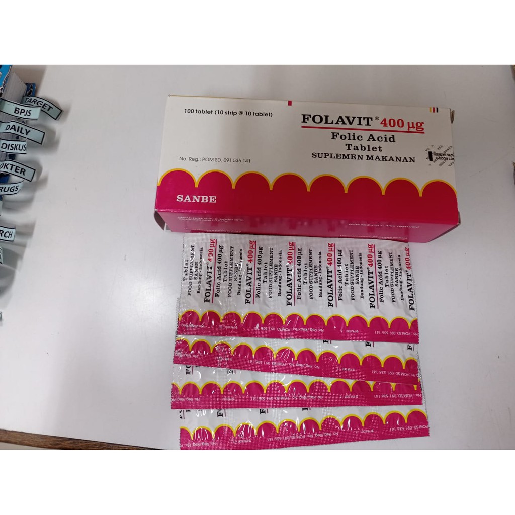 Jual FOLAVIT 400 MCG Strip isi 10 Tablet Folic Acid Suplemen Makanan ...