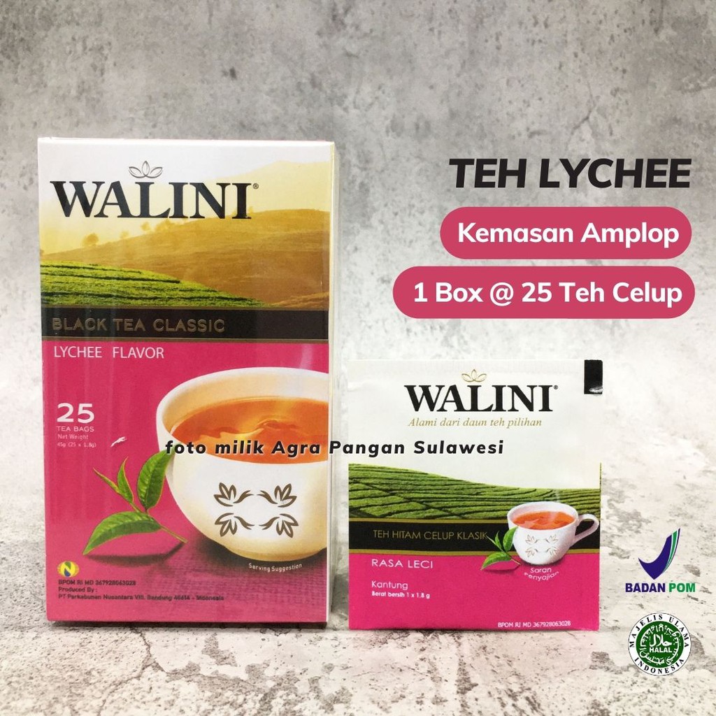 Jual Teh Hitam Lychee WALINI | Teh Celup Rasa Leci Black Tea Kemasan ...