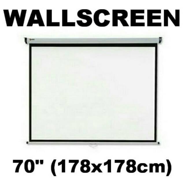 Jual Layar Proyektor 70" inch Screen Projector Wall Manual Gantung Pro ...