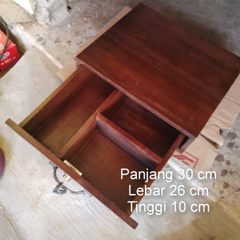 Jual laci kasir,cash drawer,laci uang kayu jati finishing spet ukuran ...