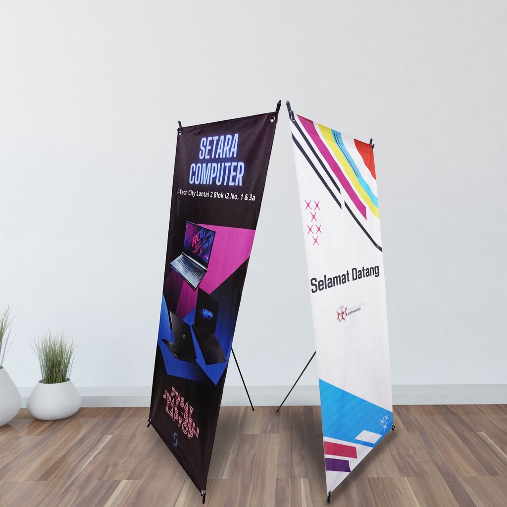Jual Cetak X Banner Flexi Korea 440 Gsm 60 x 160 cm | Shopee Indonesia