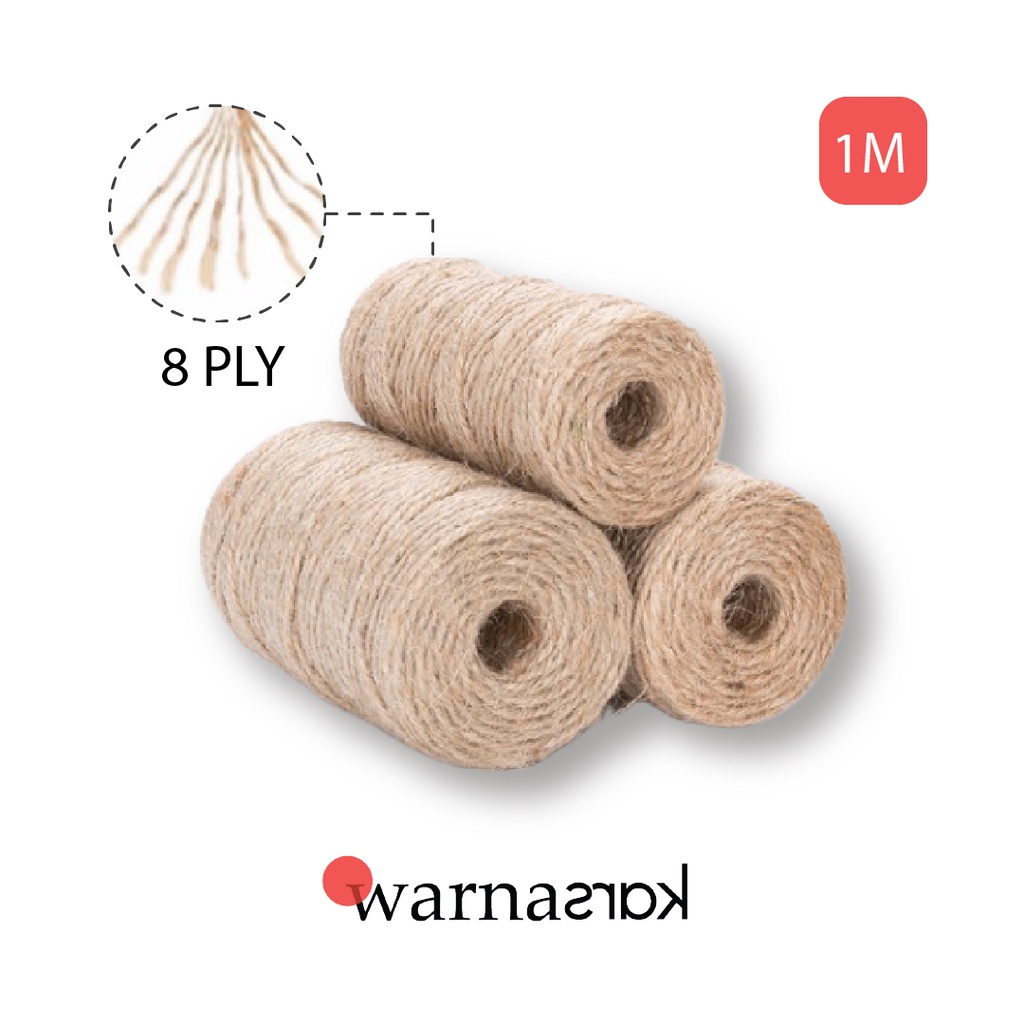 Jual Tali Rami / Tali Goni / Tali Jerami / Hemp Rope / 8 ply | Shopee ...