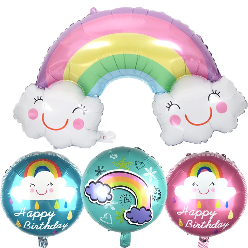 Jual Balon Awan Rainbow Foil Balon Pelangi Balon Pesta Ulang Tahun Anak ...