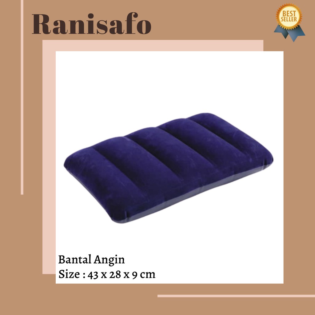 Jual Bantal Angin Travel Pillow Blue INTEX 68672 Bantal Kotak Tiup X3B3 ...