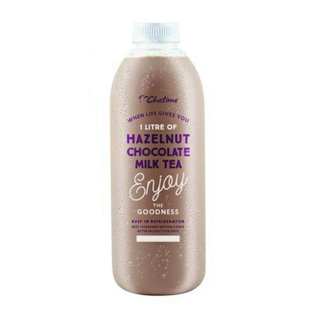 Chatime Hazelnut Chocolate Milk Tea Gede Banget 1 Liter | Shopee Indonesia