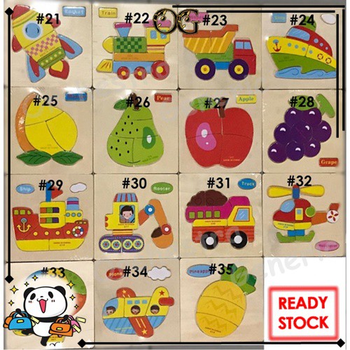 Ready Stock Puzzle/ puzzle anak/ mainan puzzle kayu anak / puzzle ...