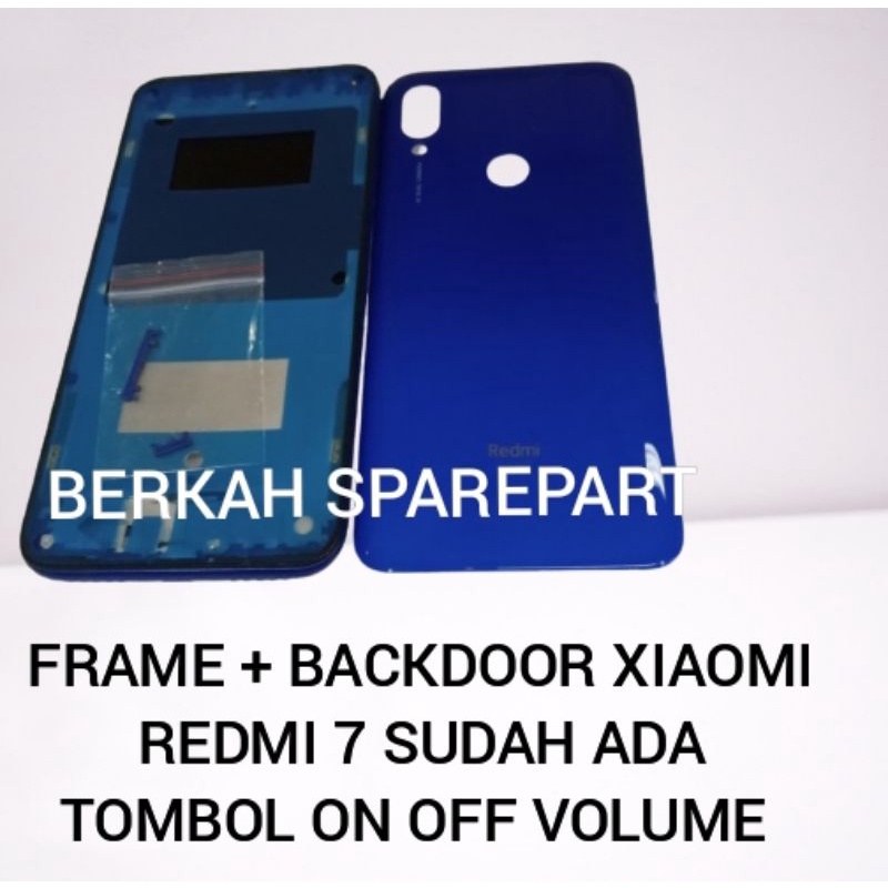 Jual FRAME + BACKDOOR XIAOMI REDMI 7 KESING CASING FULLSET ORIGINAL ...