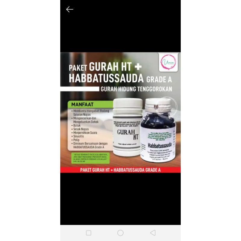 Jual Obat Gurah HT + Habbatussauda Grade A | Shopee Indonesia