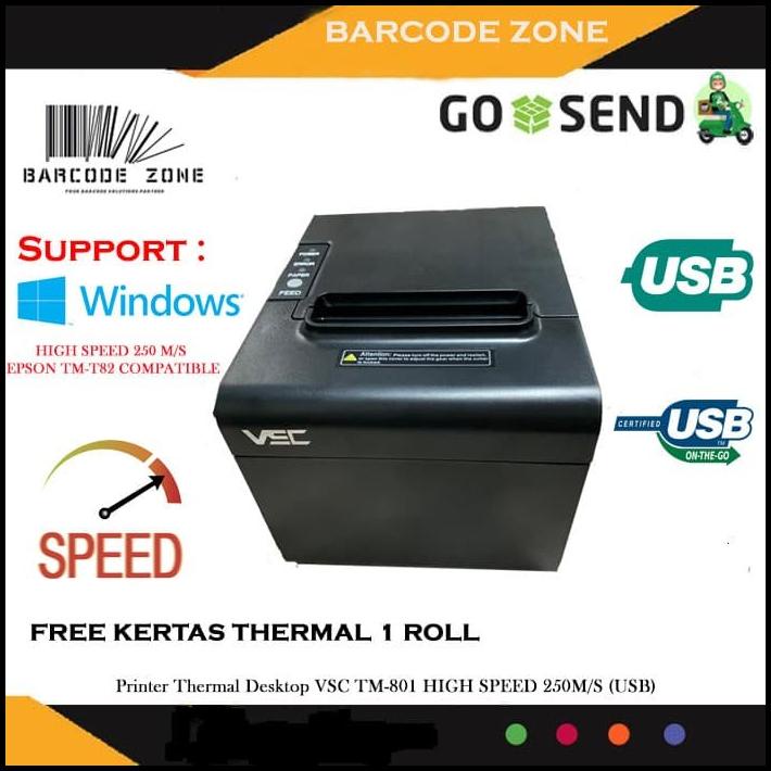 Jual Printer Kasir Thermal 80Mm Vsc Tm-801 Usb Setara Thermal Epson Tm ...