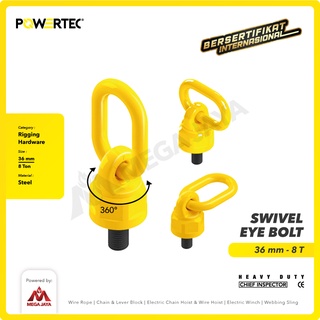 Jual POWERTEC Swivel Eye Bolt / Mata Baut M36 - 8 Ton | Shopee Indonesia