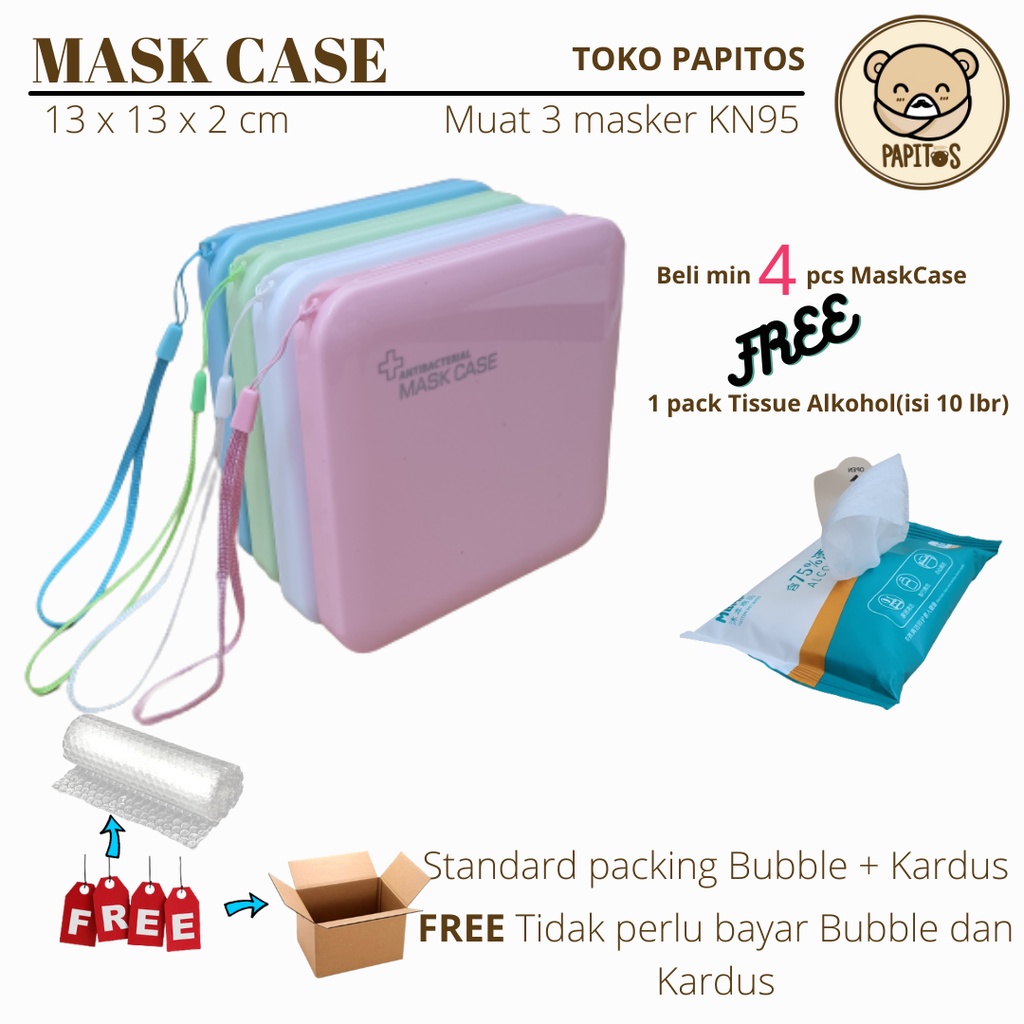 Jual Kotak Penyimpanan Masker 13x13x2cm / Mask Case / Kotak Masker ...
