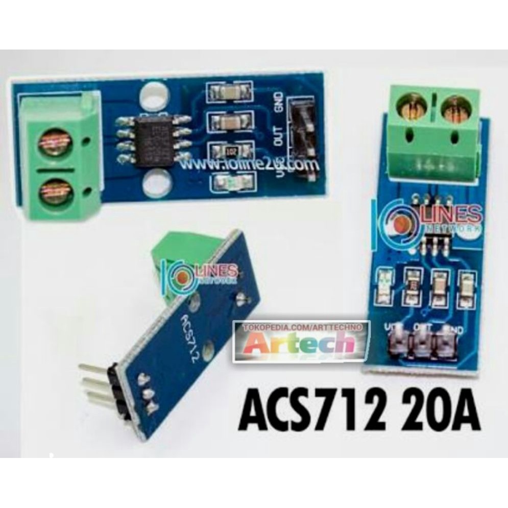 Jual ACS712-20 AC-DC Sensor Arus ACS712 20A Hall Current Sensor Module ...