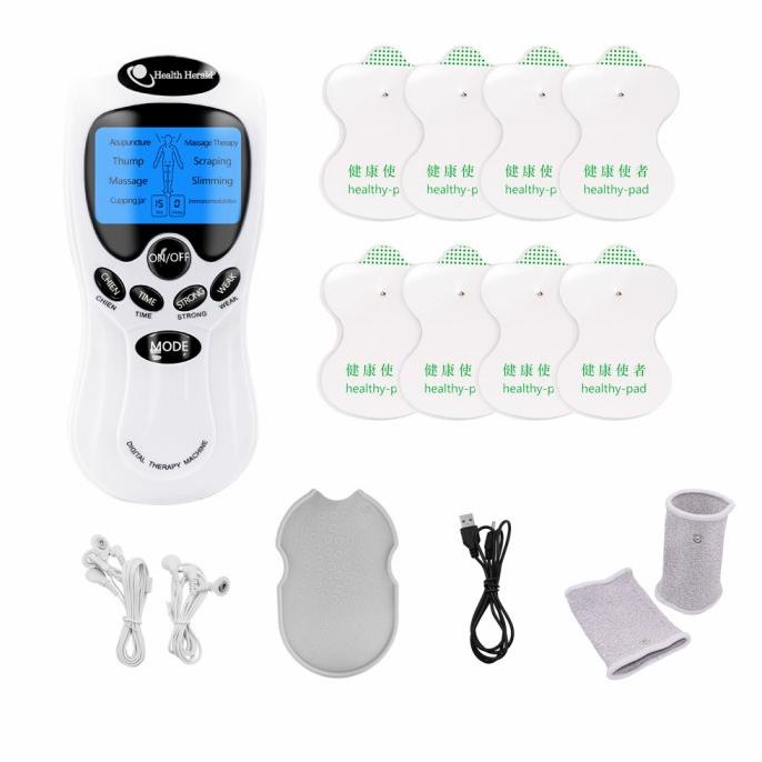 Jual Mesin Terapi Akupunktur Digital 8 Mode Dengan Bracers Pijat ...