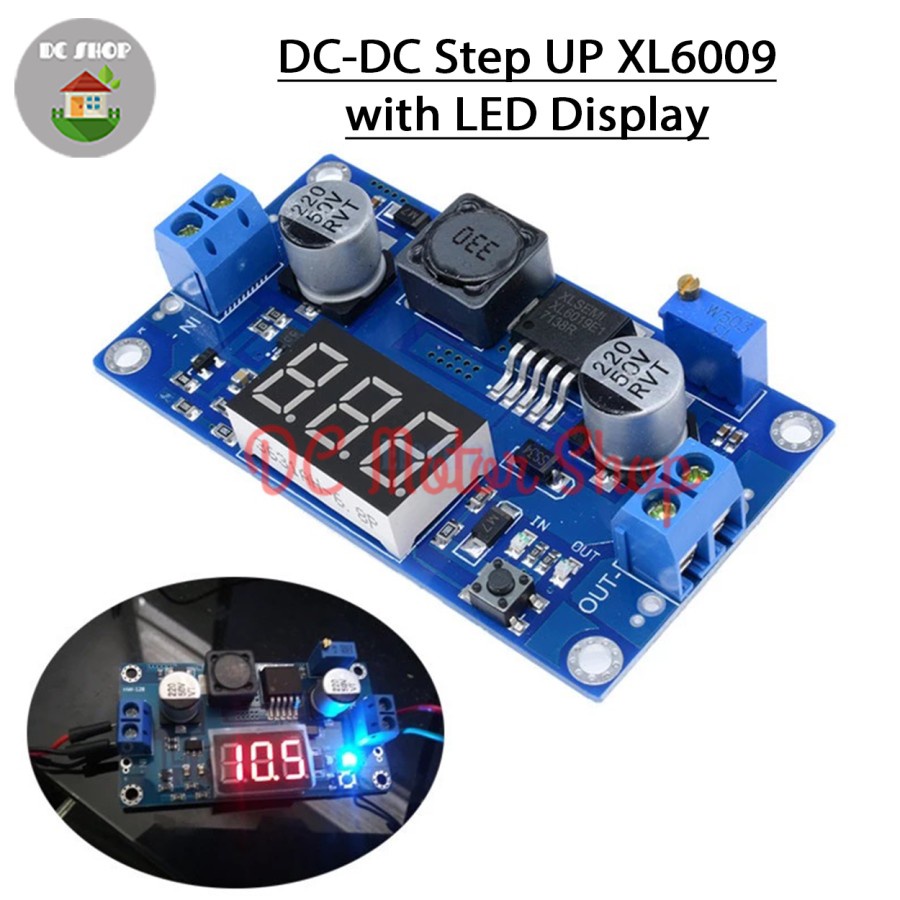 Jual Display Step Up XL6009 Dc to Dc Boost Converter LED Voltmeter 4A 5-35V | Shopee Indonesia