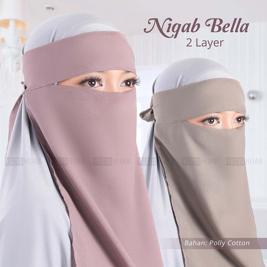 Jual Hijab Muslimah Ukhty Cadar/Niqab Bella 2 layer | Shopee Indonesia