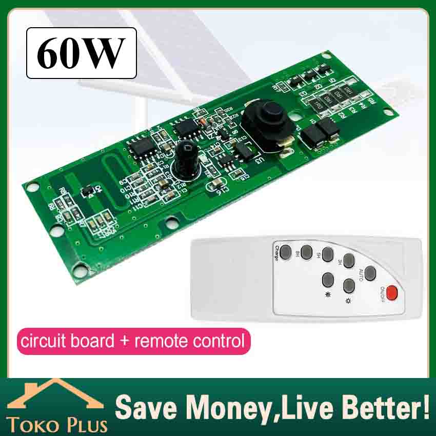 Jual 3.7V/60W Solar Wall Lamp Controller Circuit Board Microwave radar ...