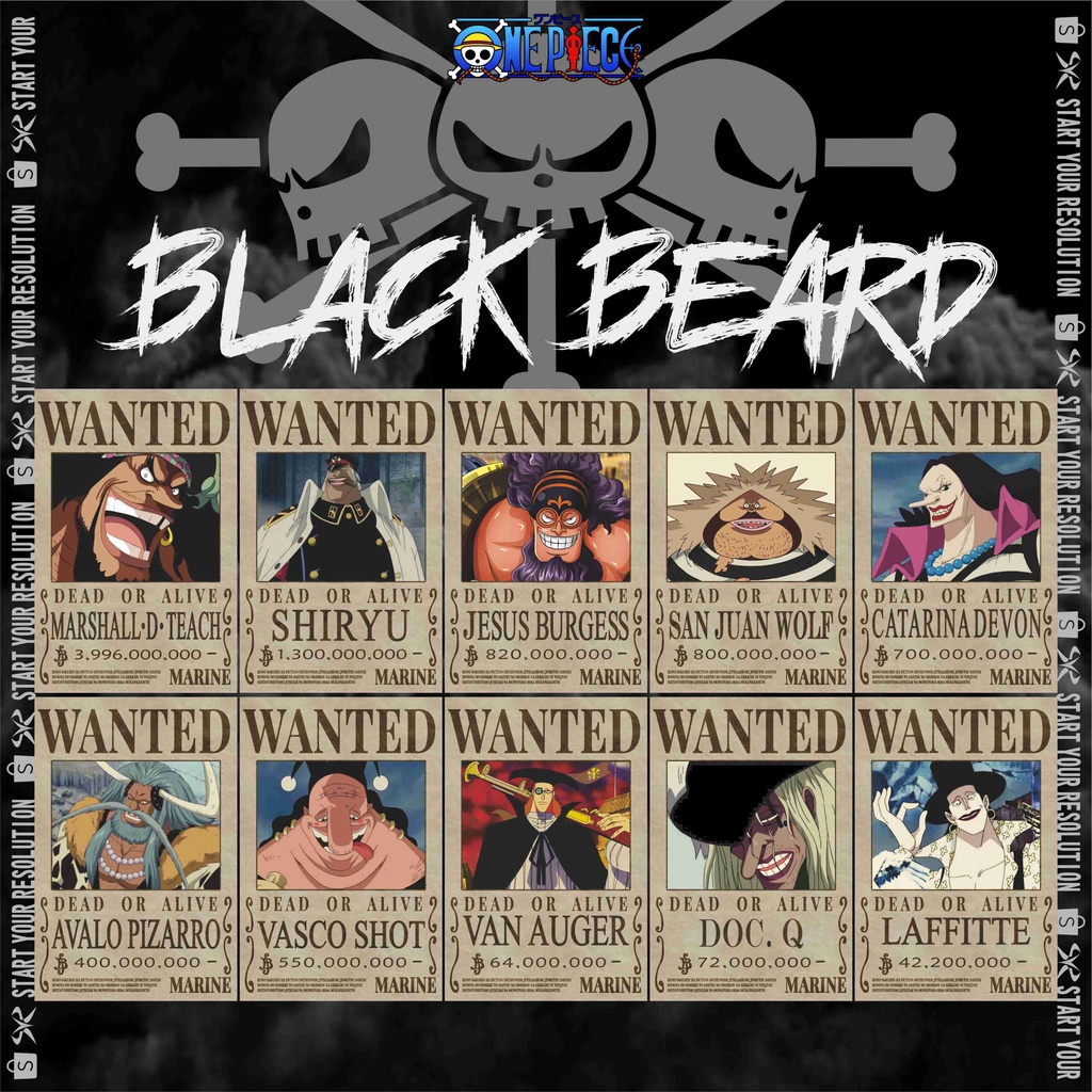 One Piece Blackbeard Wanted