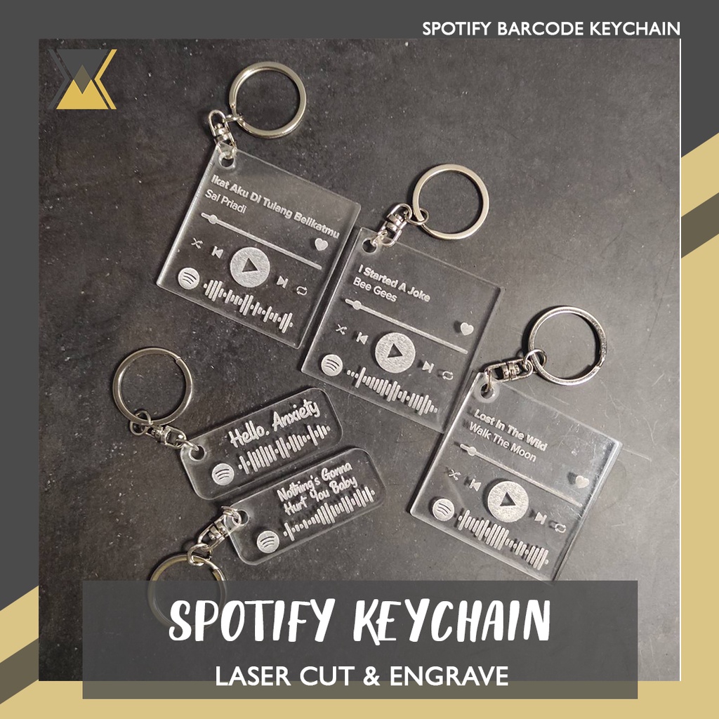 Jual Keychain / Gantungan Kunci Akrilik Spotify Barcode Indonesia ...
