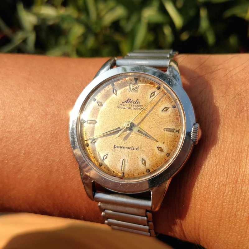 Jual Original 50s Vintage Mido Multifort Superautomatic Patina Tropical ...