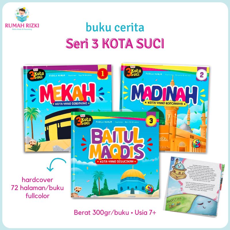 Jual Buku Anak Seri Tiga Kota Suci Makkah Madinah Baitul Maqdis- Gema Insani Hard Cover ...
