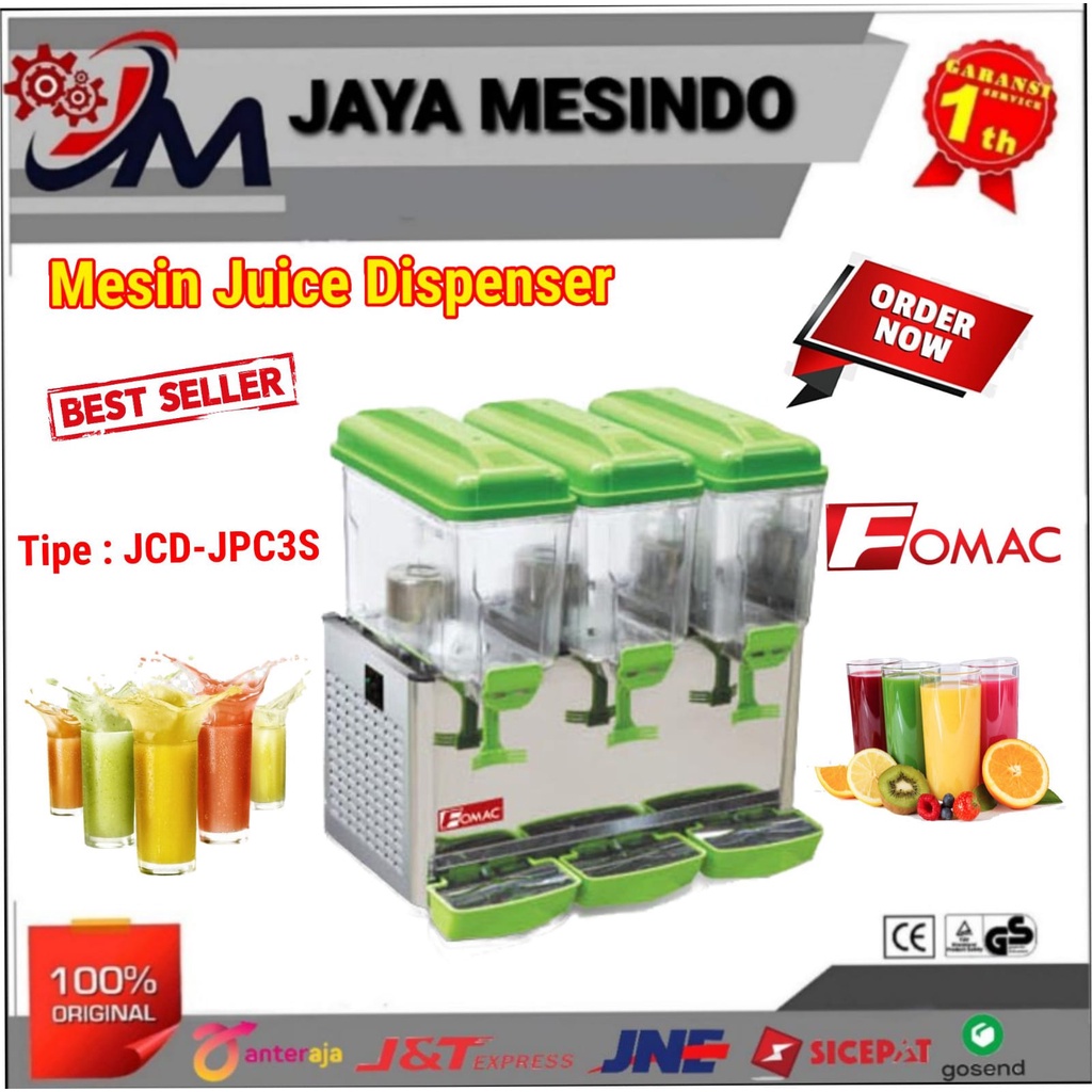 Jual Mesin Juice Dispenser 3 Tabung dengan Pendingin JCD-JPC3S FOMAC ...