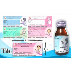 Jual Label obat syrup / label obat sirup / stiker obat / stiker obat ...