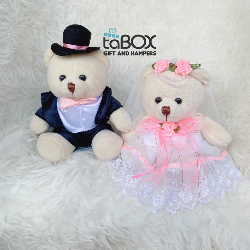 Jual boneka wedding couple bear pernikahan | Shopee Indonesia