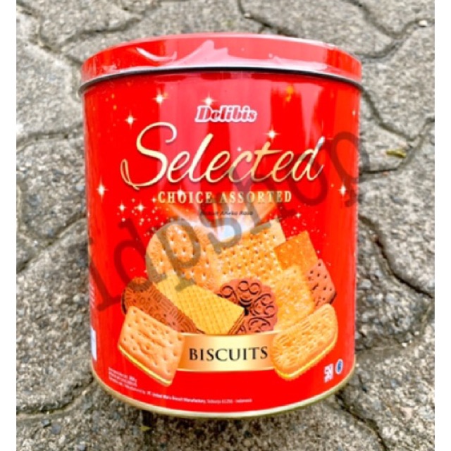 Jual Delibis Selected Assorted Biscuit Biskuit Kaleng Lebaran Bulat ( 1 ...