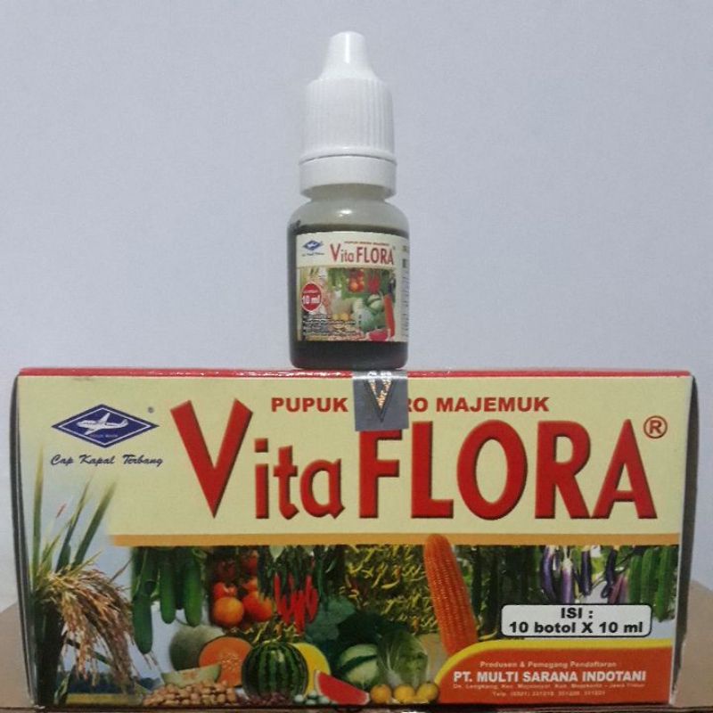 Jual Vitaflora 10 ml. Pupuk mikro majemuk meningkatkan pertumbuhan dan produksi tanaman ...