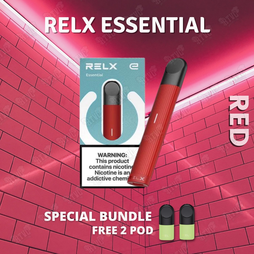 Jual RELX Essential Device - Red (Free 2 Pods) Authentic | Shopee Indonesia