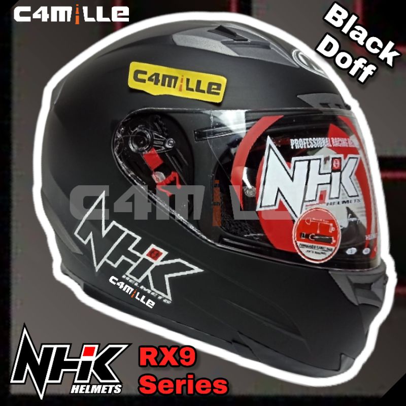 Jual HELM NHK RX 9 SOLID HITAM DOFF DOUBLE VISOR FULL FACE RX9 BLACK ...