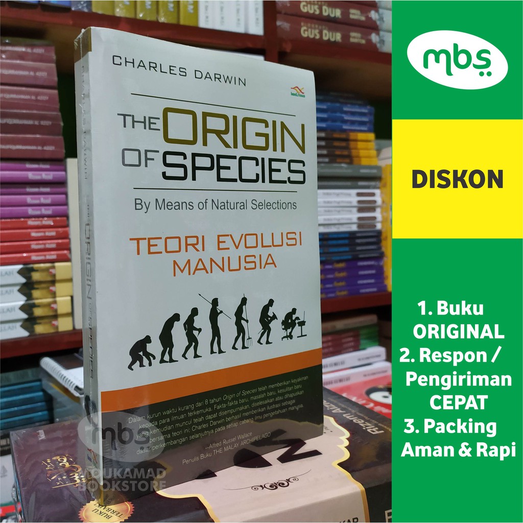 Jual BUKU THE ORIGIN OF SPECIES - Teori Evolusi Manusia - Charles ...