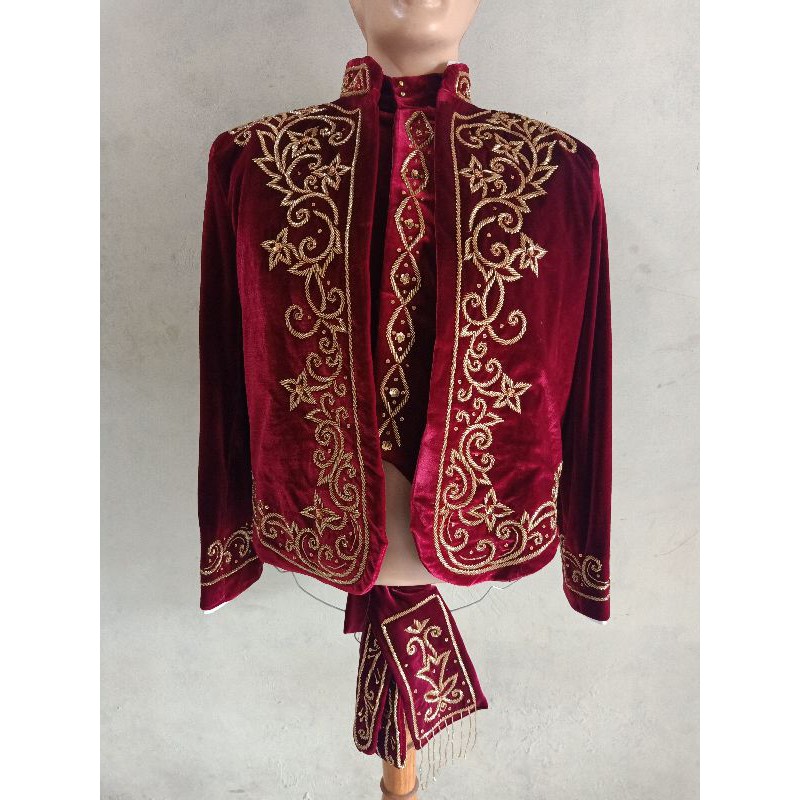 Jual Beskap Solo bahan Bludru/ basofi/ jas manten Indonesia|Shopee ...
