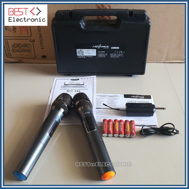 Jual Advance Microphone MIC-202 Double Wireless + Receiver | Shopee ...