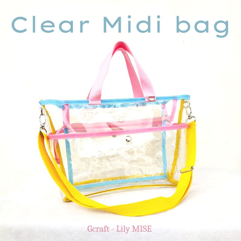 Jual clear midi bag - tas mika tebal - tas transparan - tas pvc ...