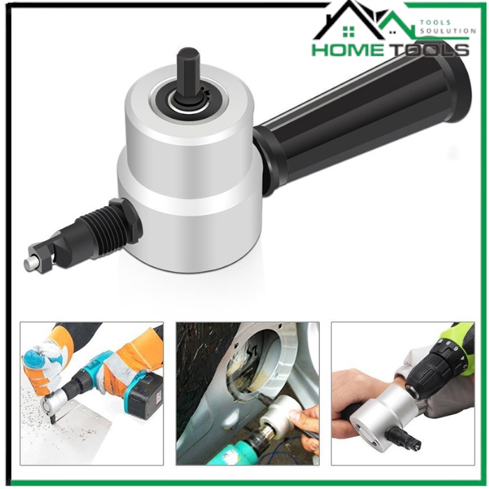 Jual Adaptor Bor Nibbler Alat Potong Plat Besi Baja Ringan Metal Sheet Cutter Drill 360 Derajat ...