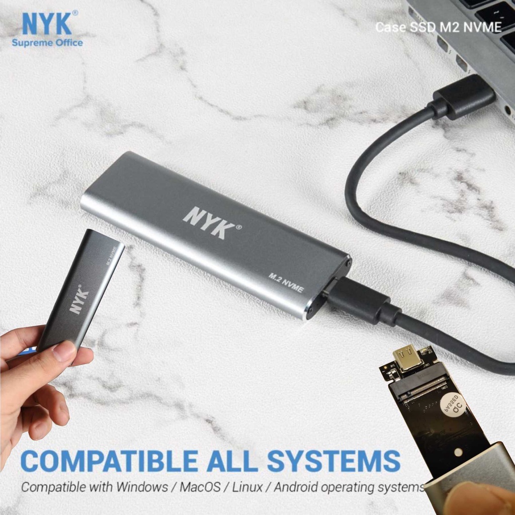 Jual Casing Enclosure External SSD M.2 NVME Port Type C Indonesia ...