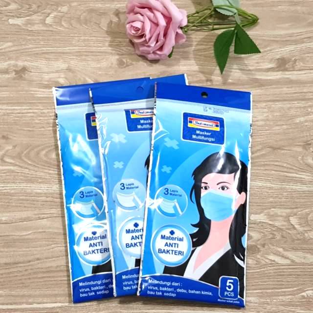 Jual Masker Indomaret 3ply 1pack isi 5pc mask 3 lapis earloop | Shopee ...
