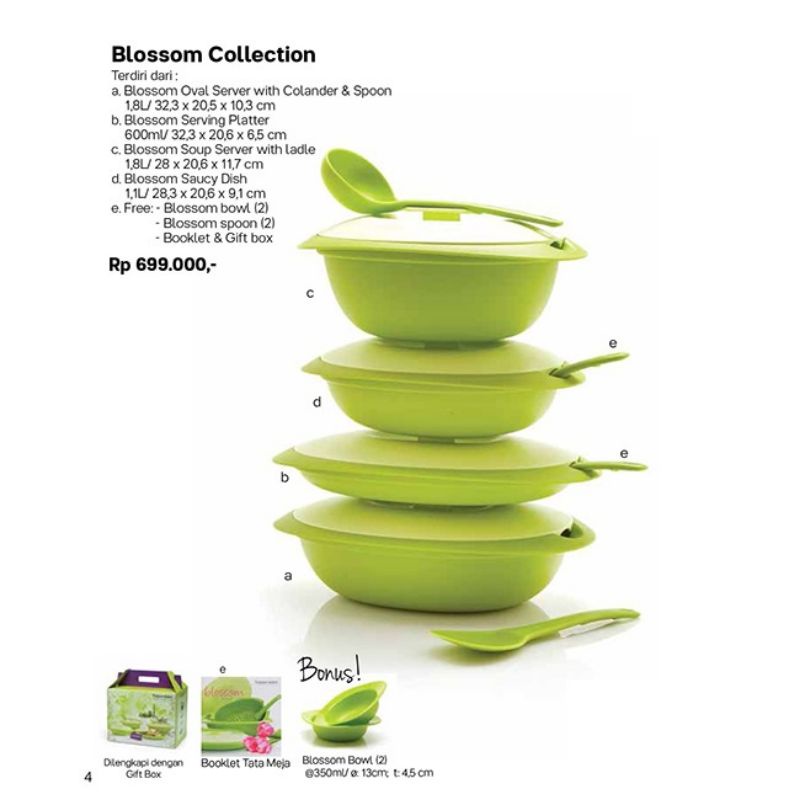 Jual Tupperware blossom collection - wadah saji - tempat lauk | Shopee Indonesia